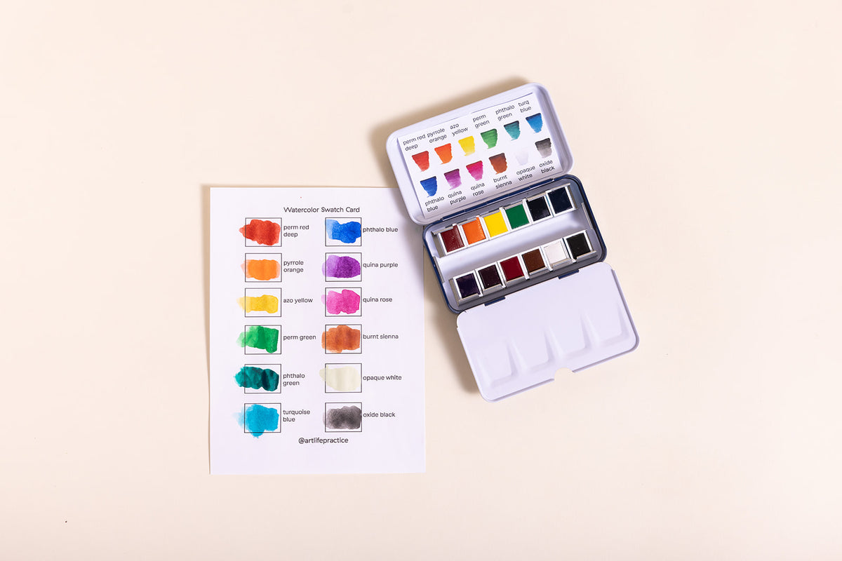 Free Printable Watercolor Color Swatch Chart – Art Life Practice